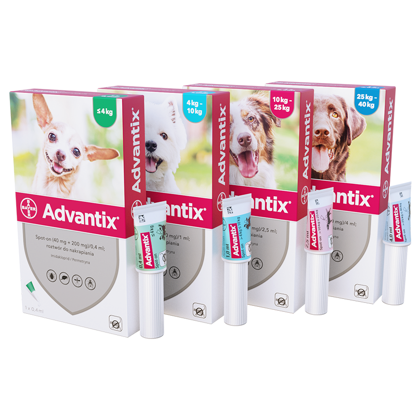 Advantix - dla psów 10-25kg (pipeta 2,5ml) | Sklep zoologiczny ZooArt