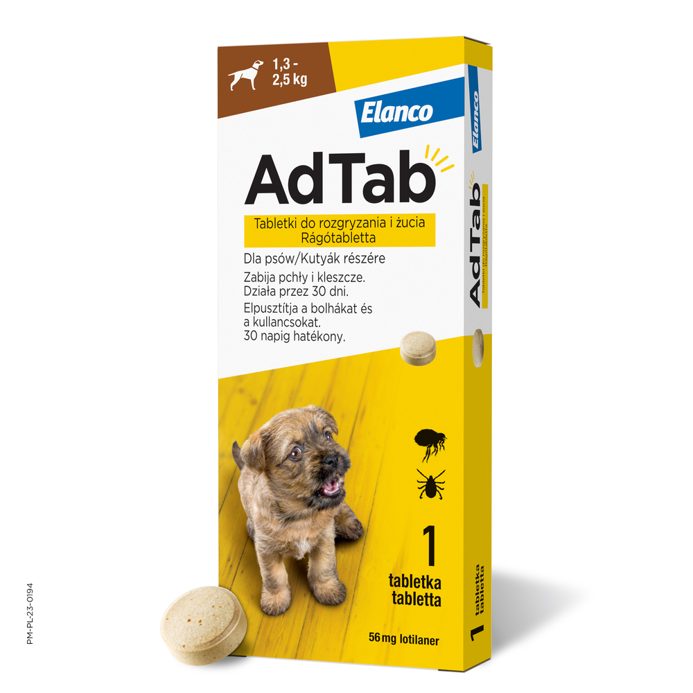 ELANCO AdTab Dog 56,25mg x 1tabl | Sklep zoologiczny ZooArt