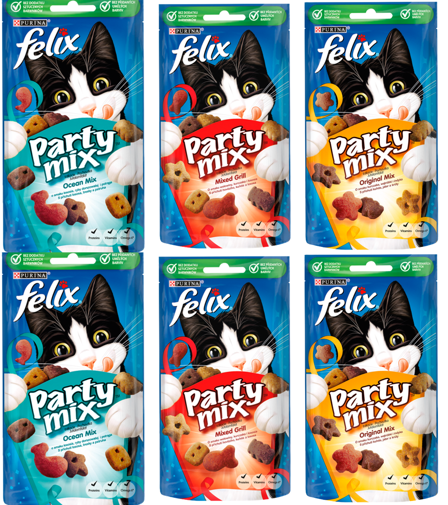 Felix Party MIX SMAKÓW 8x60g | Sklep zoologiczny ZooArt